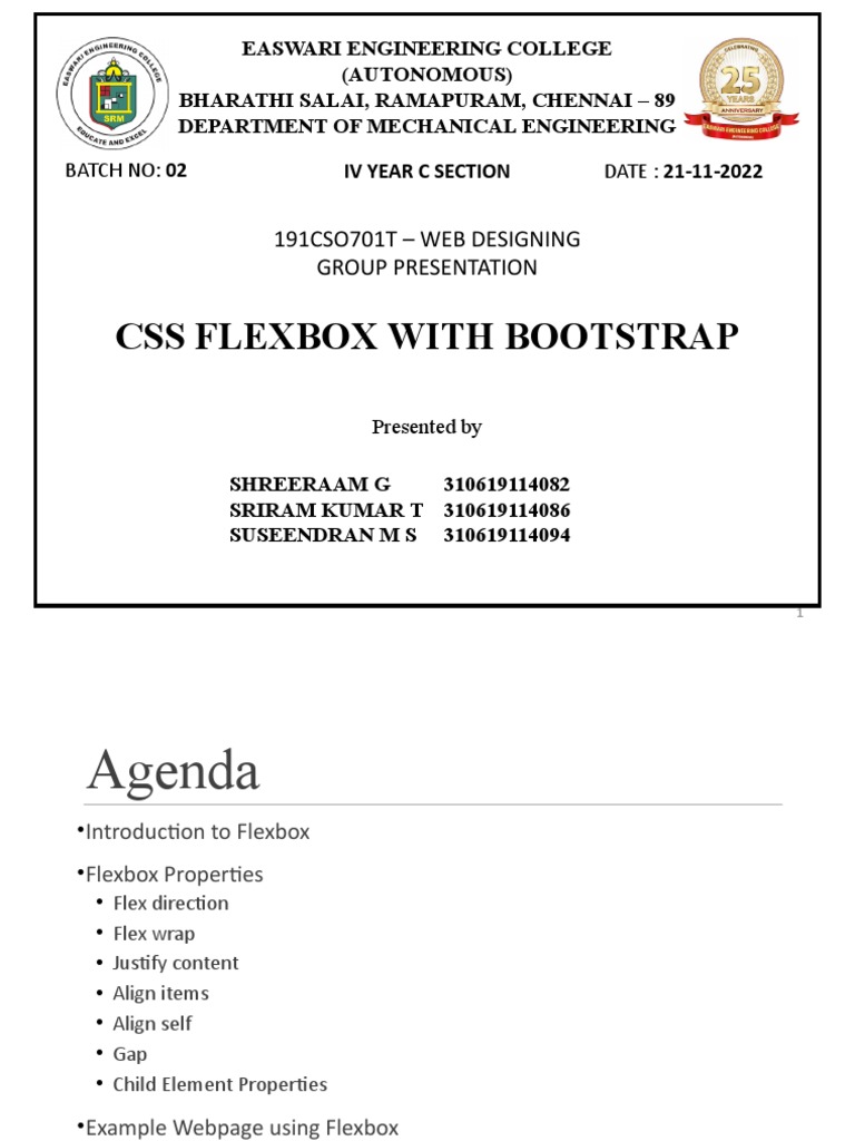 CSS Flexbox With Bootstrap | PDF | Bootstrap (Front End Framework) | Software Engineering