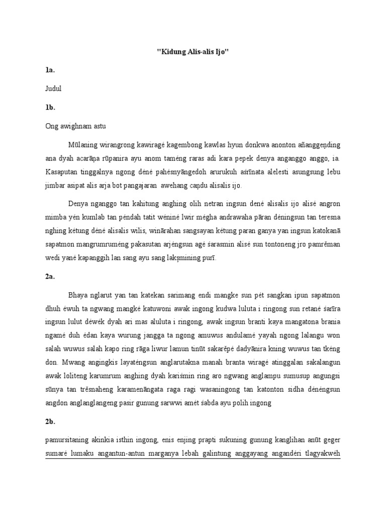 Kidung Alis-Alis Ijo | PDF
