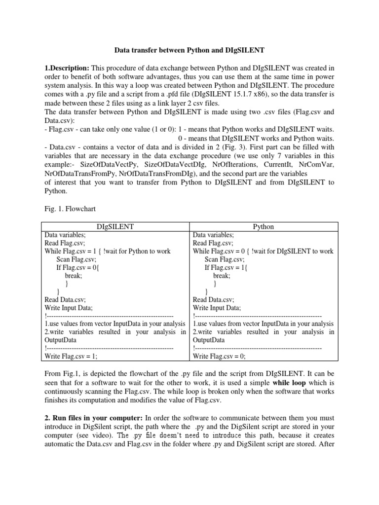 Data Transfer Between Python and DigSilent | PDF | Computer File ...