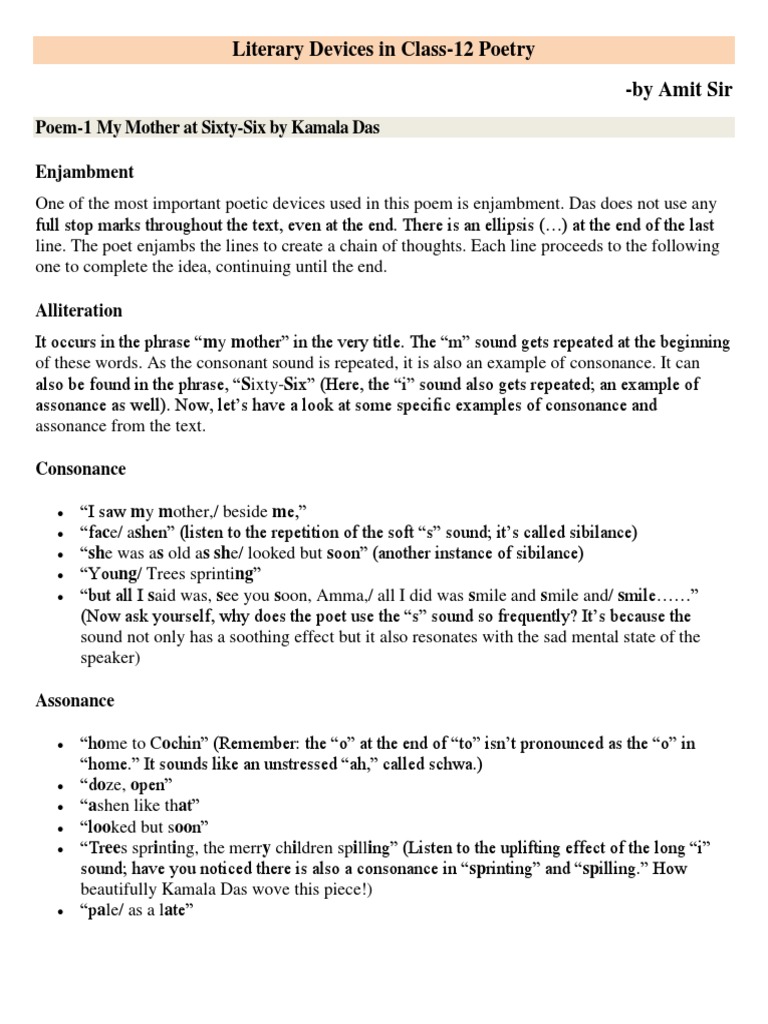 Class-12 All Literary Devices | PDF | Poetry | Ellipsis