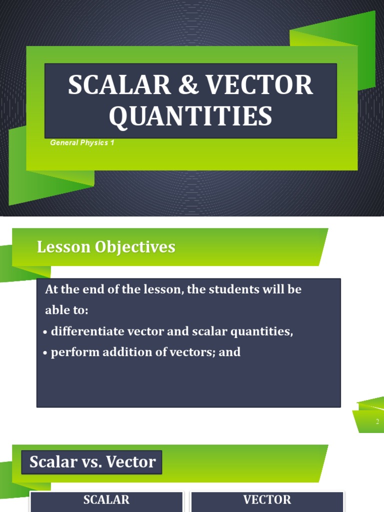Scalar Vector Quantities - With Graphical Method | PDF | Euclidean Vector | Velocity