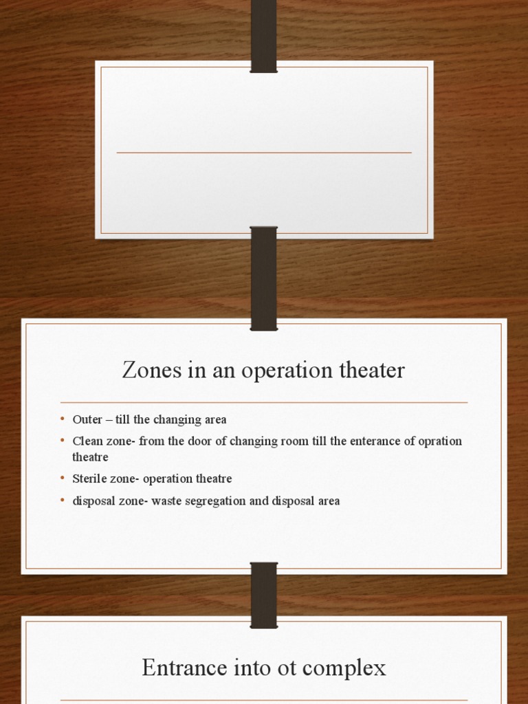 Zones and Disinfection in Operation Theatre | PDF | Disinfectant ...