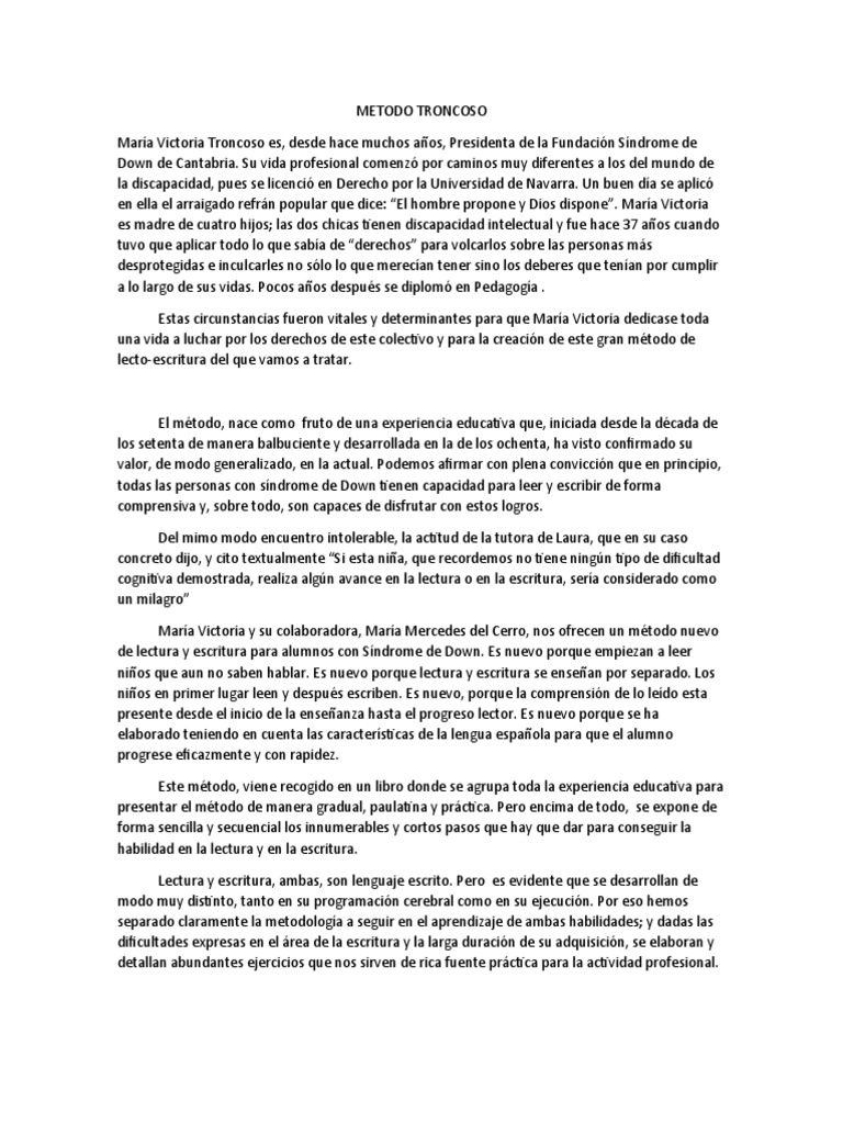 Metodo Troncoso Pdf Aprendizaje Atención