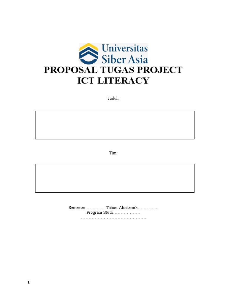 Proposal Project ICT Literacy | PDF