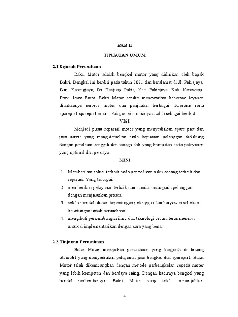 4 Bab II Bengkel | PDF