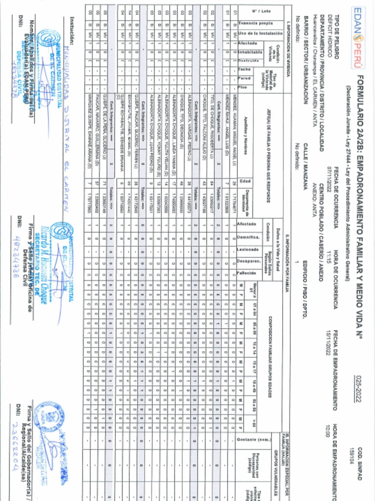 Modelo de Formulario 2a y 2b | PDF