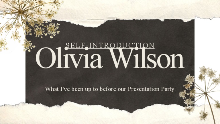 Brown And Beige Minimalist Vintage Scrapbook Self-Introduction ...