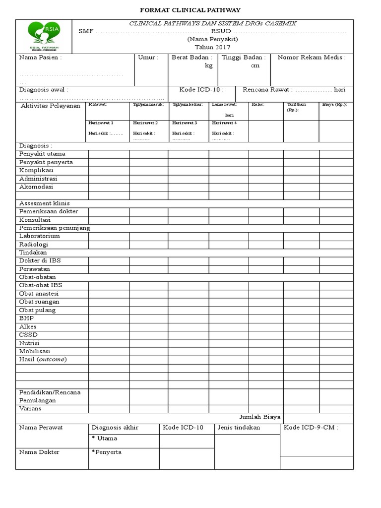 Format Clinical Pathway | PDF