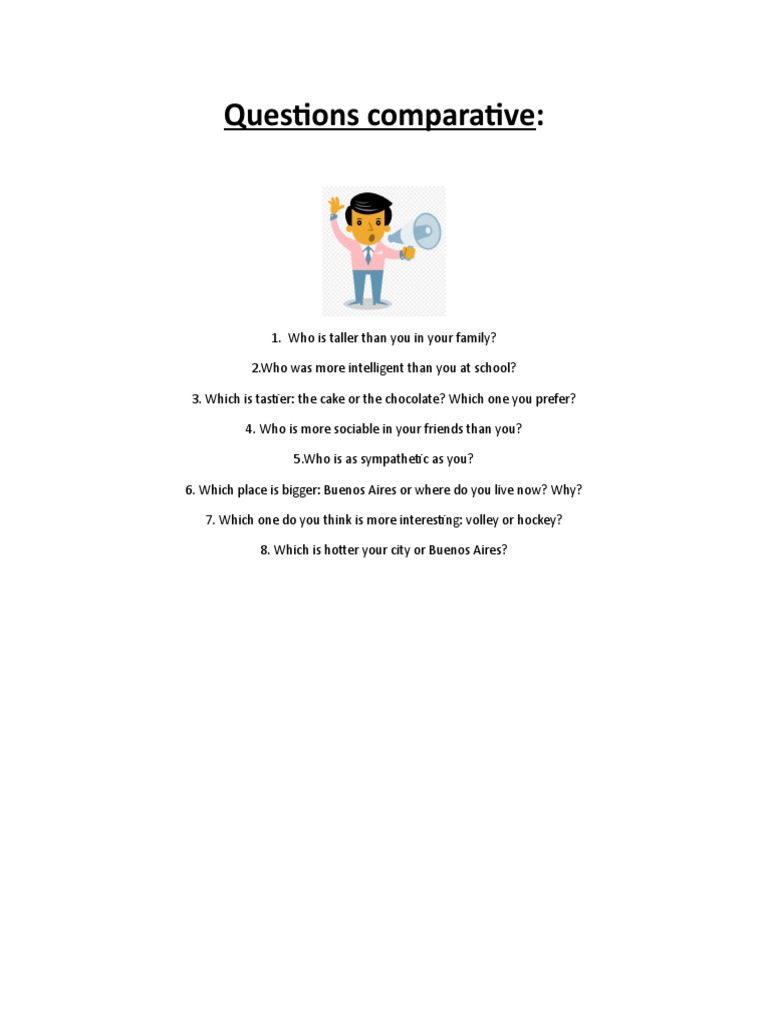 Comparative Questions | PDF