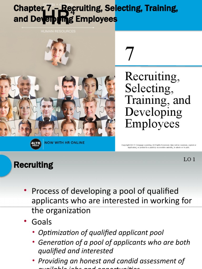 Recruiting, Selecting, Training, and Developing Employees | Download Free PDF | Recruitment ...