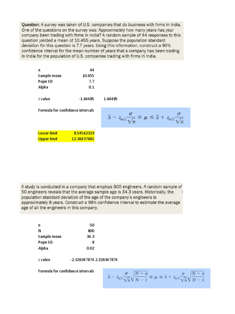 Confidence Intervals for Means, Proportions, and Population Standard ...