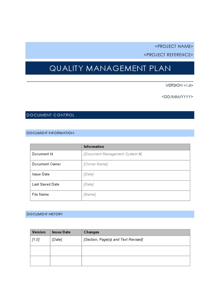 Quality Management Plan | PDF | Quality Management | Audit
