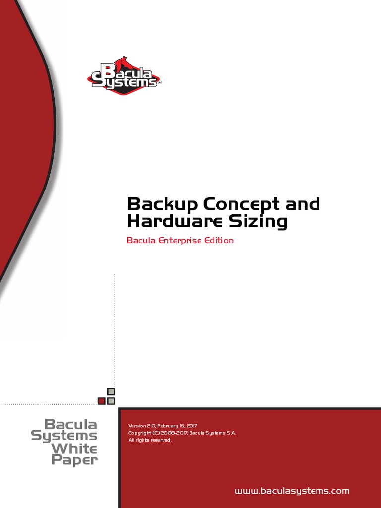 Bacula Systems Hardware Sizing General | PDF | Backup | Databases