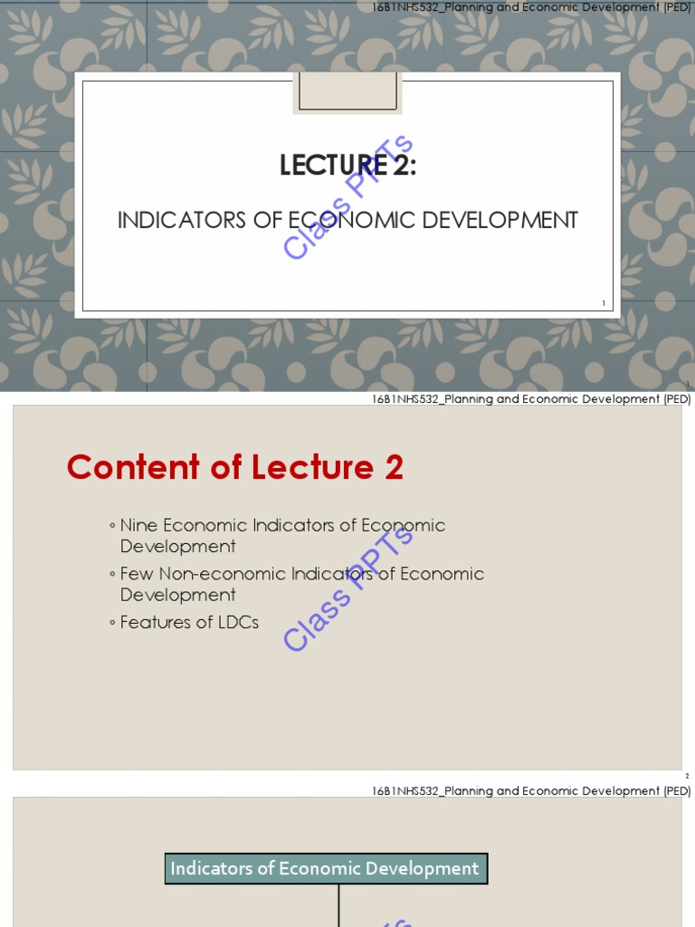Economic Development Indicators | PDF | Economic Growth | Economics