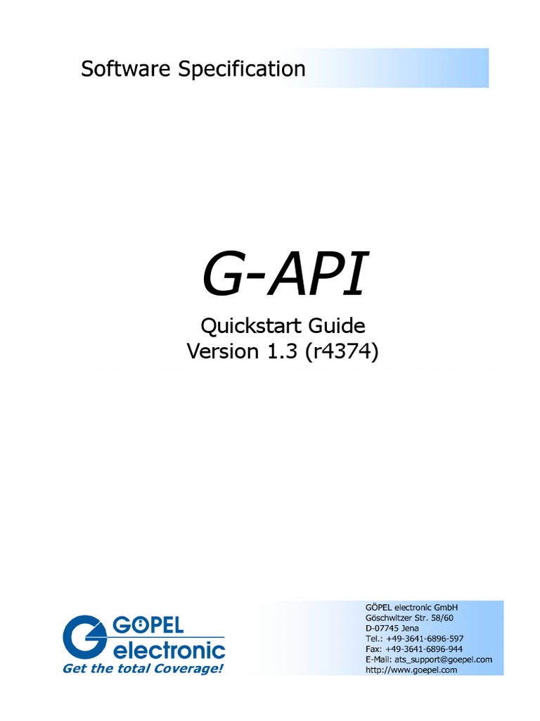 G Api Quickstart Guide | PDF | Library (Computing) | Software Development