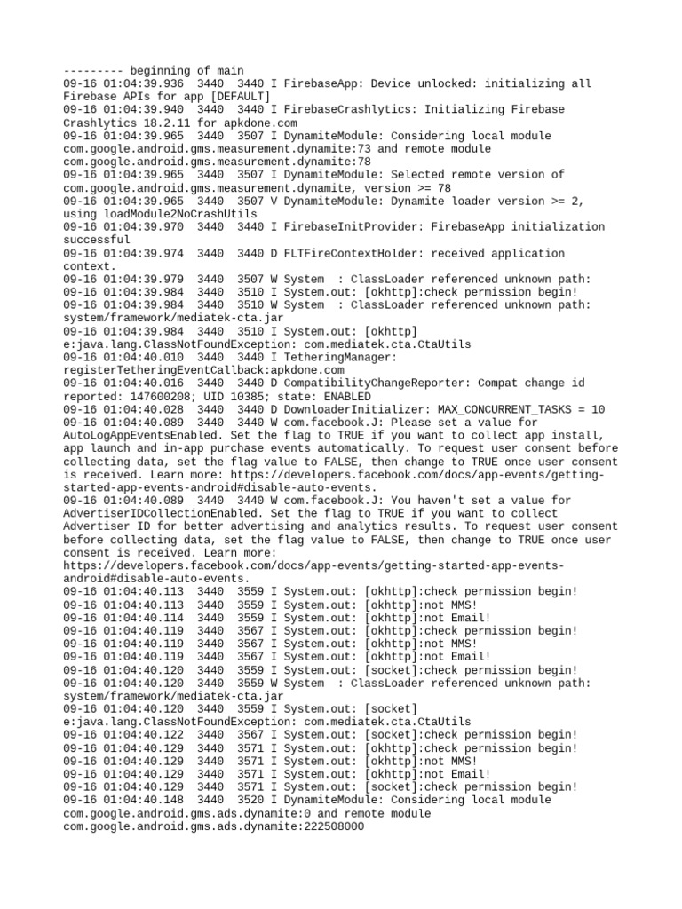 Logcat | PDF | Java (Programming Language) | Android (Operating System)