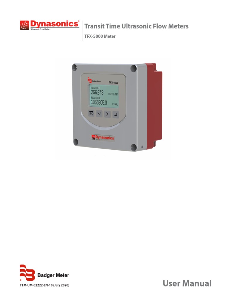 Badger Meter (TFX-5000) Manual | PDF | Electrical Wiring | Heat Exchanger