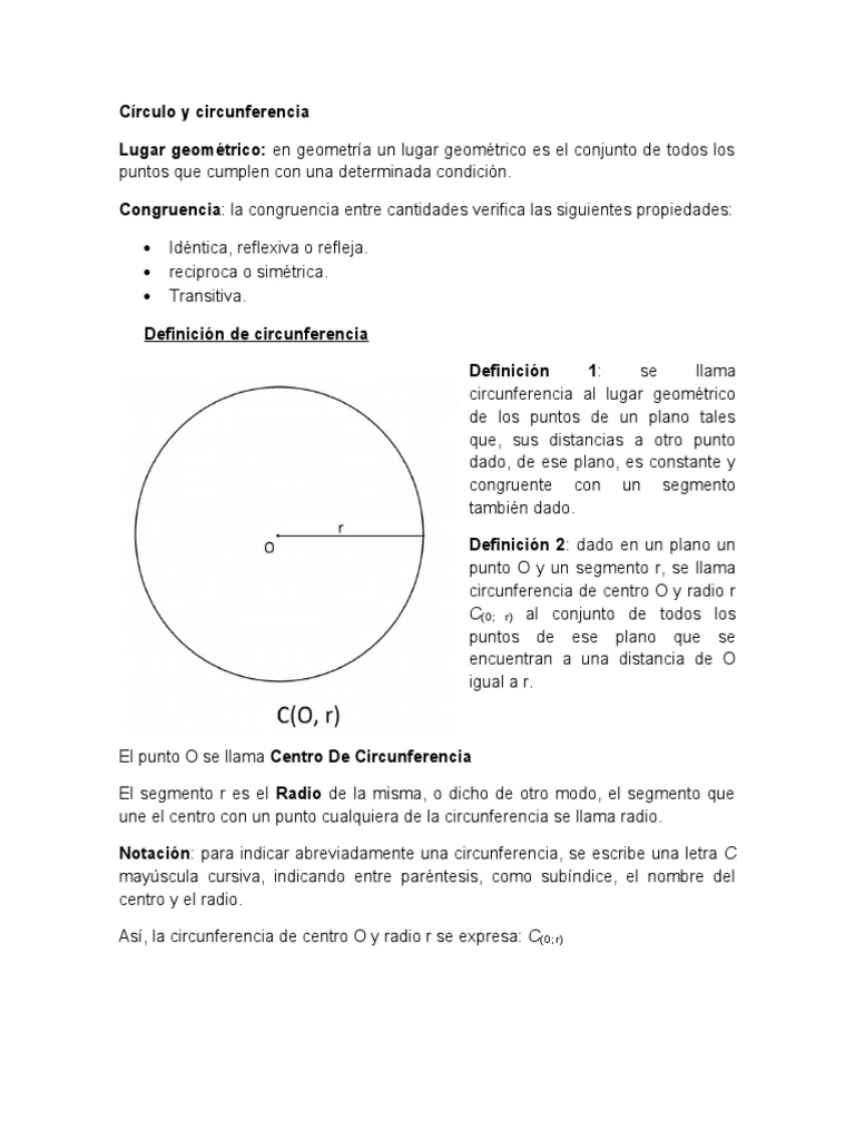 Círculo y Circunferencia | PDF | Tangente | Triángulo
