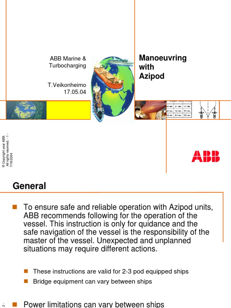 ABB-marine Maneuvering With Azipods | PDF | Propeller | Vehicle Technology