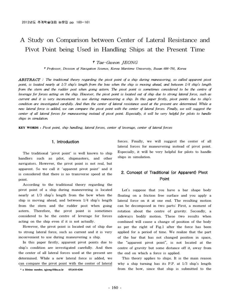 A Study On Comparison Between Center of Lateral Resistance and Pivot ...