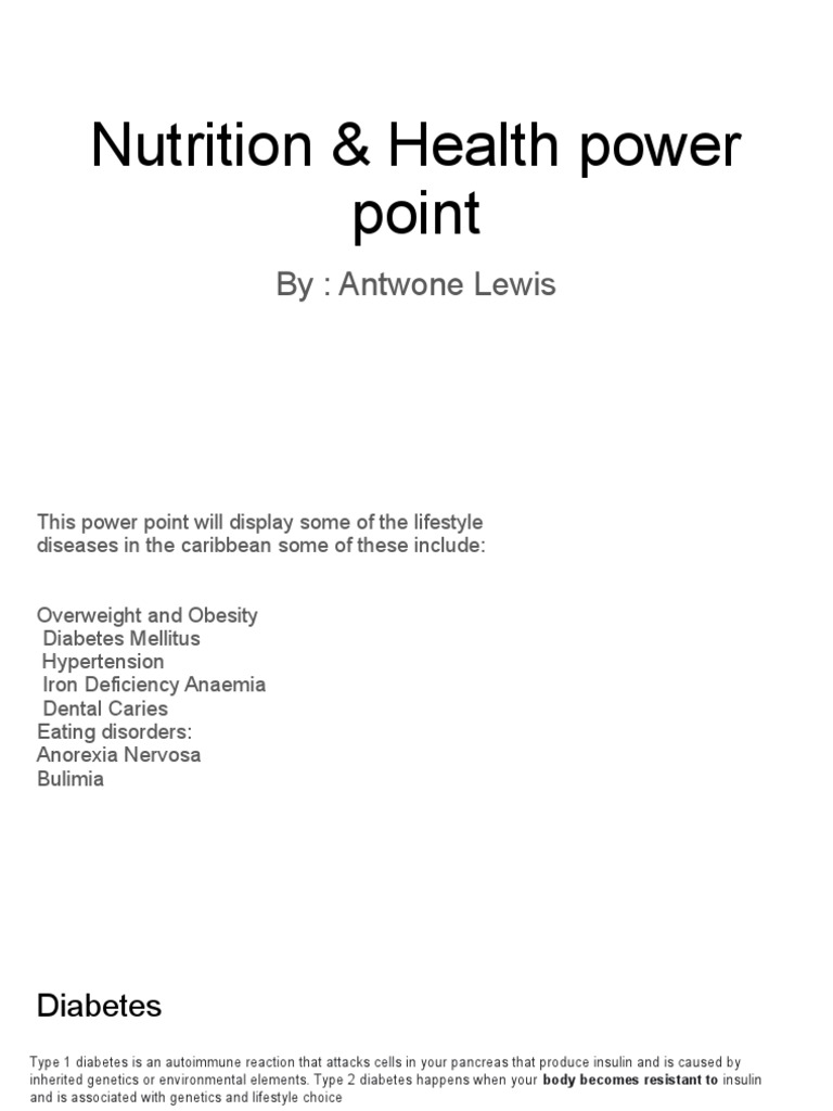 Antwone Lewis - Diet and Health - Worksheet | PDF | Obesity | Bulimia ...