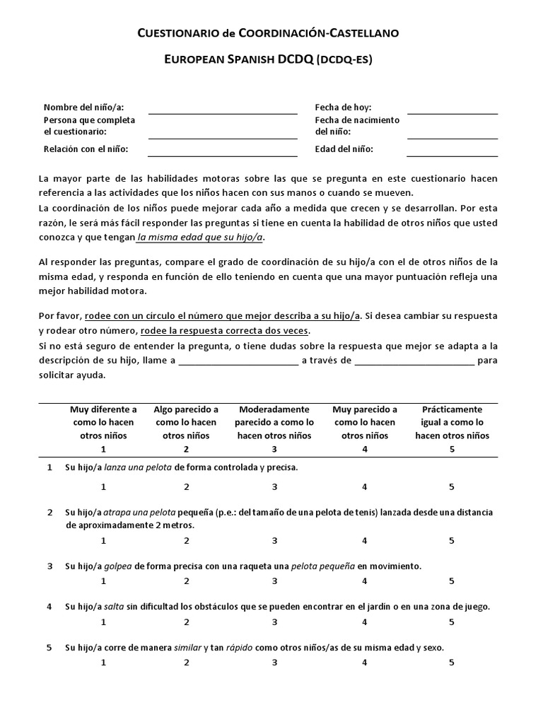 DCDQ Es (13846) | PDF