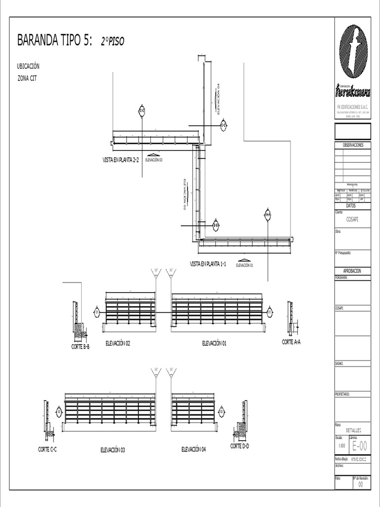 Propuesta Barandas - Edificio I2 1 | PDF