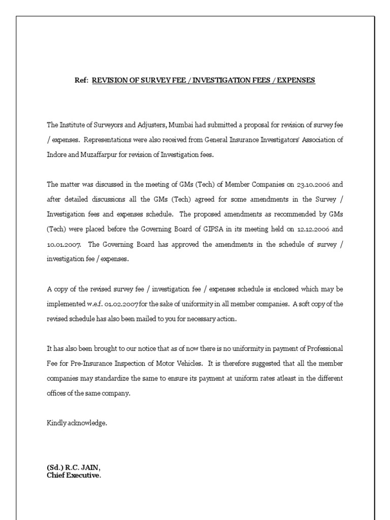 Revised Survey Fee Schedule 2007 [1] | Surveying | Fee