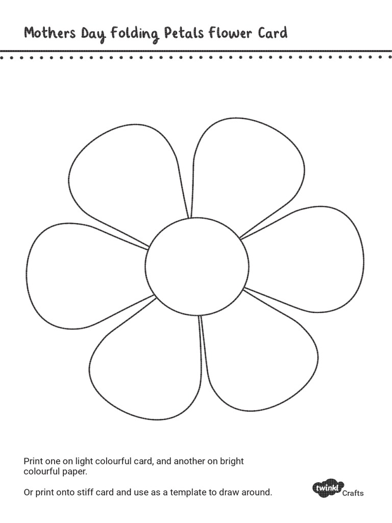 DIY Mother's Day Flower Card | PDF