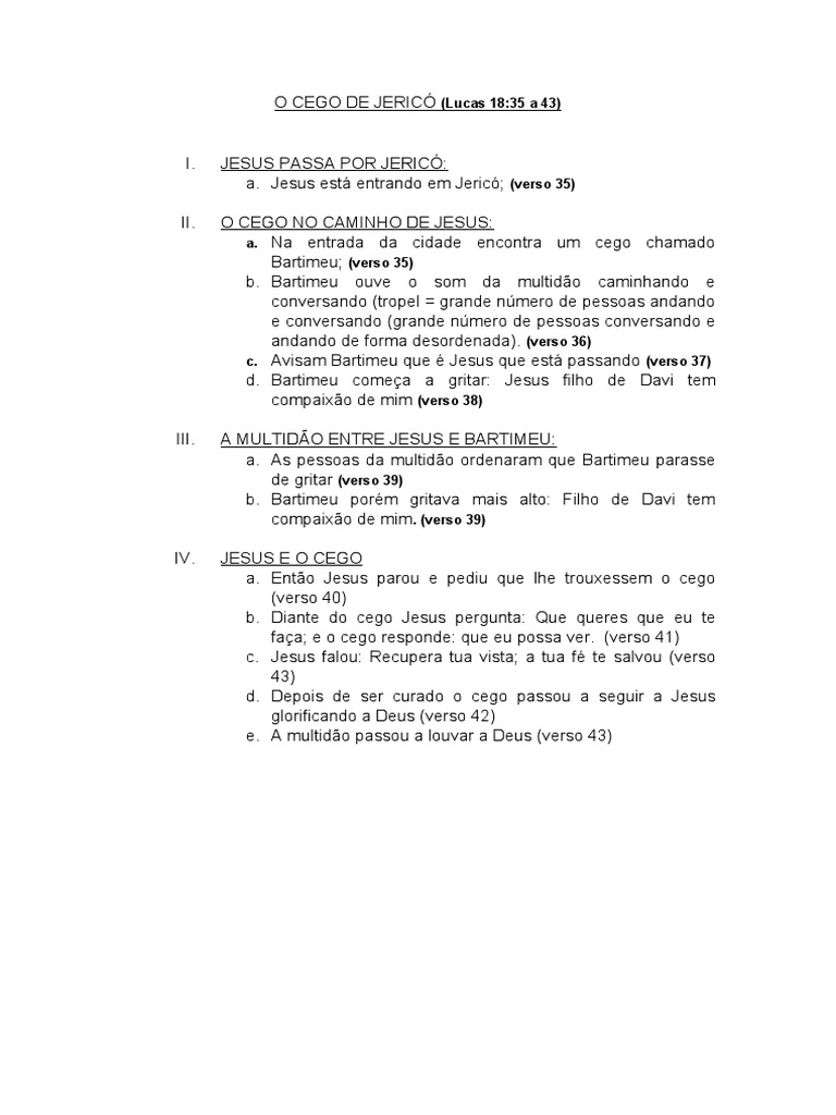 O Cego de Jericó | PDF