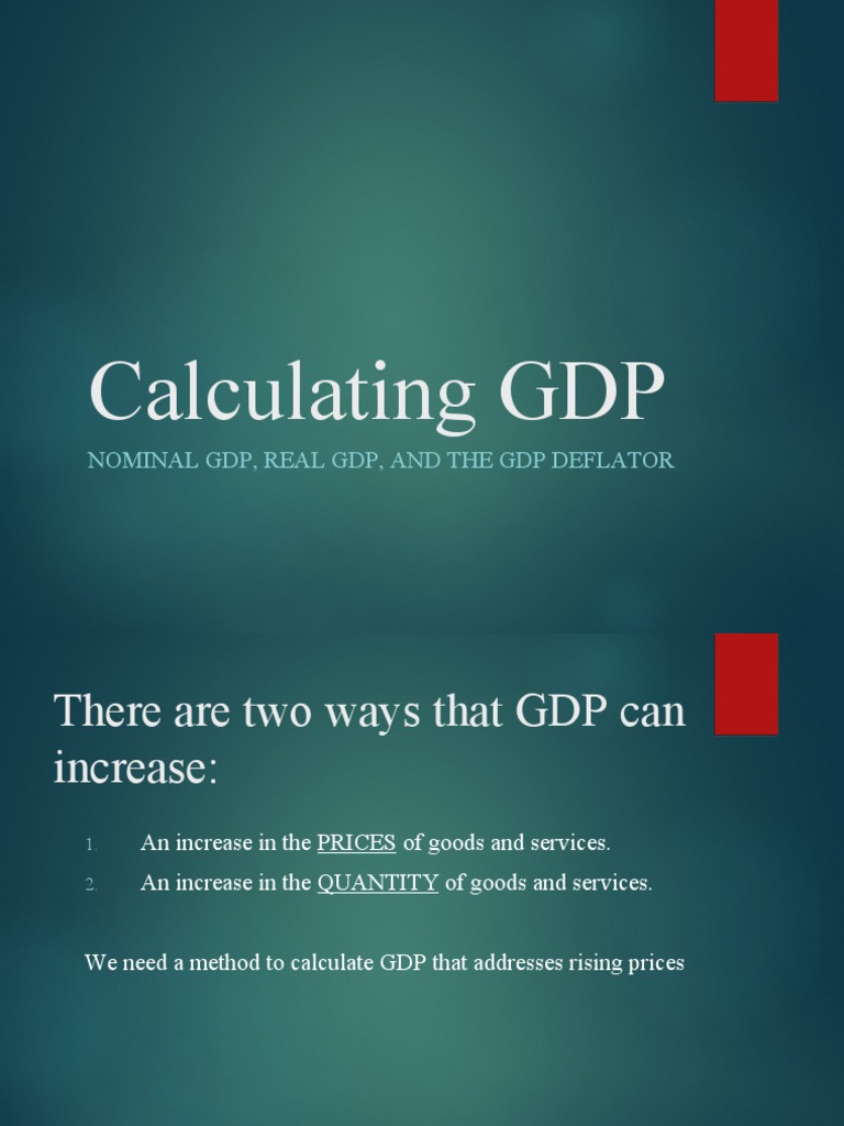 GDP Deflator | PDF | Real Versus Nominal Value (Economics) | Gross ...