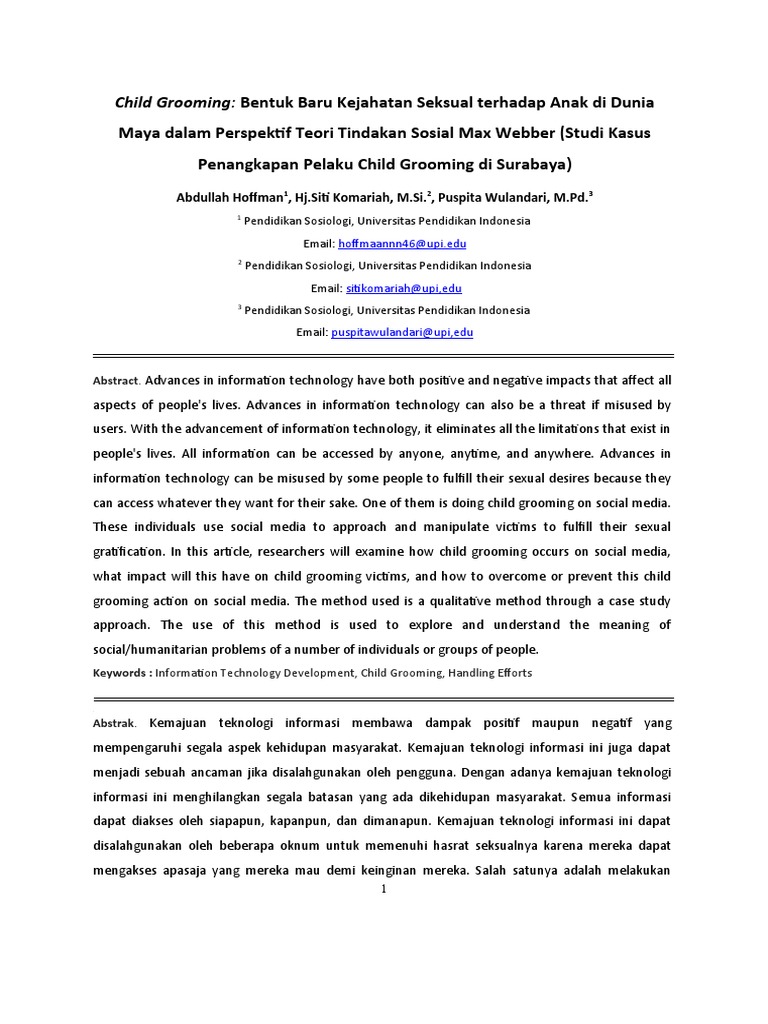 Maya Dalam Perspektif Teori Tindakan Sosial Max Webber (Studi Kasus Penangkapan Pelaku Child ...