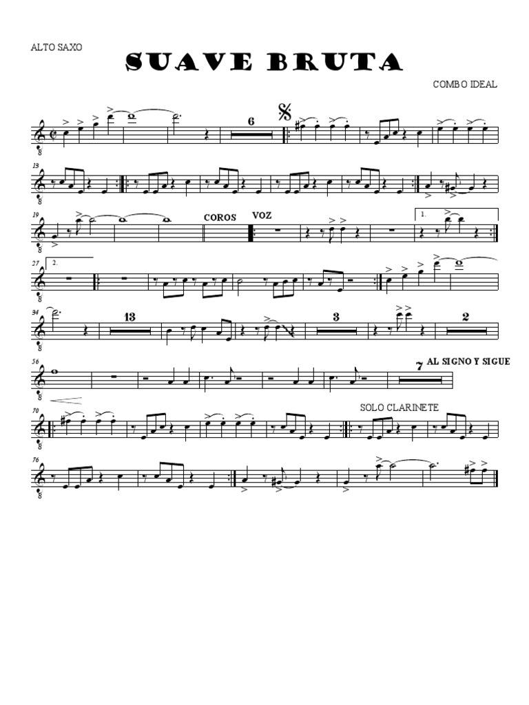 Suave Bruta Saxo Alto | PDF