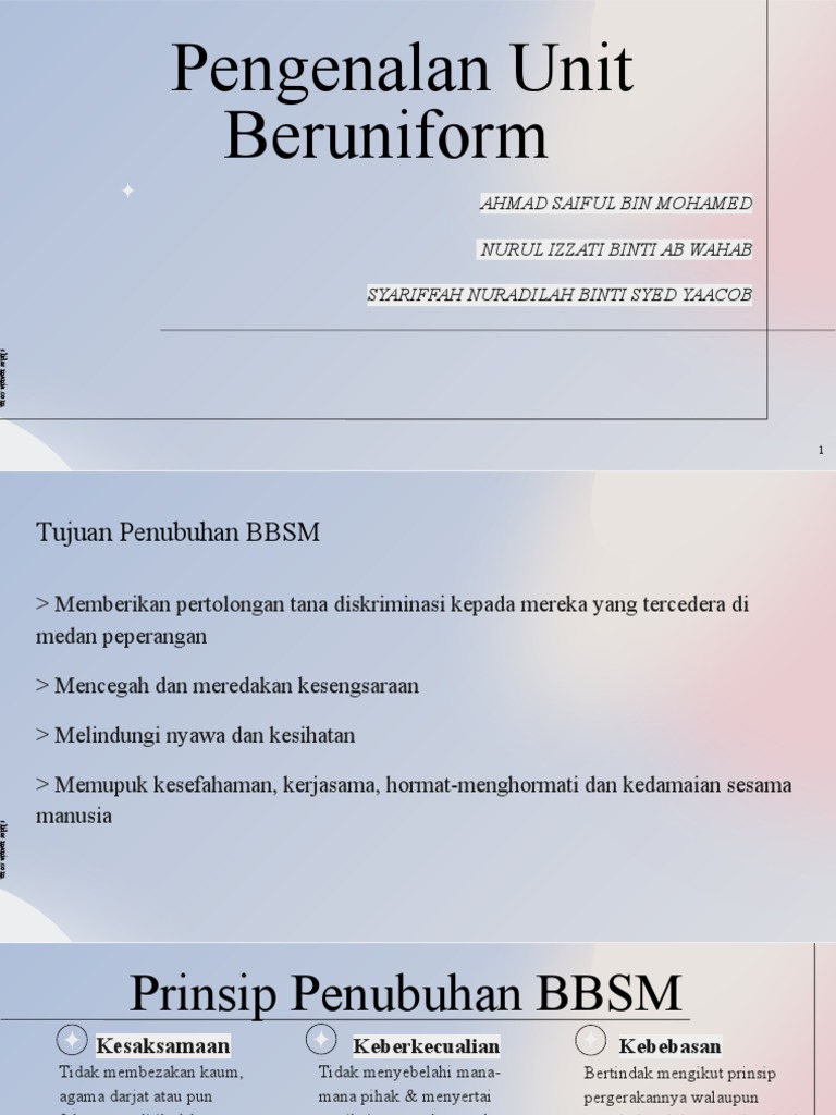 Pengenalan Unit Beruniform | PDF