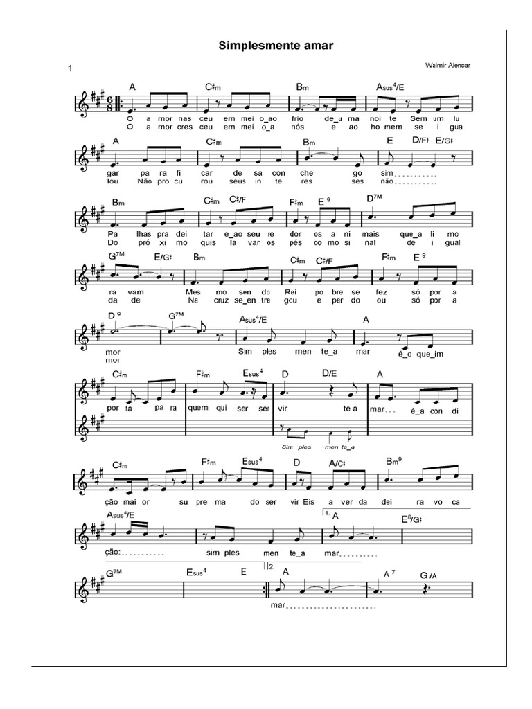 Simplesmente Amar - Partitura | PDF
