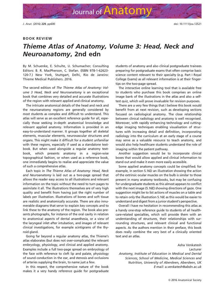 Michael Schuenke - 2016 - Atlas of Anatomy, Head Neck and Neuroanatomy P 118 Jakarta - Thieme ...