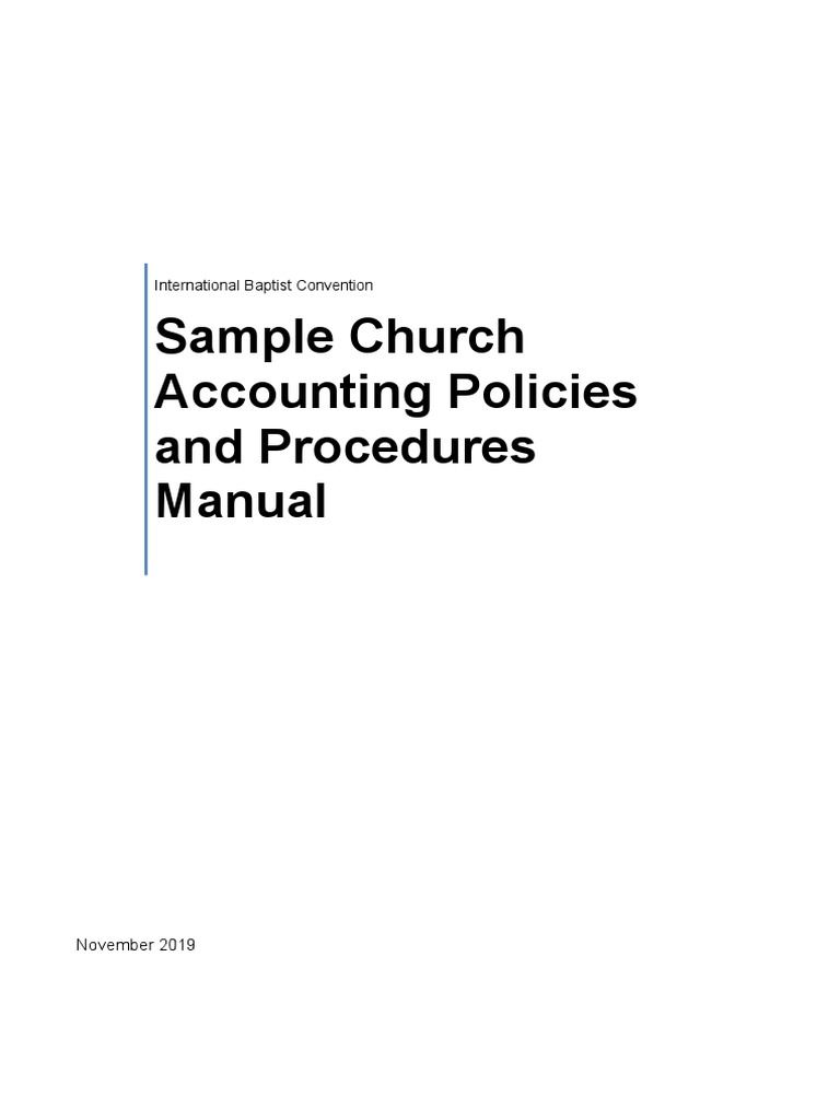 SAMPLE Church Accounting Policies and Procedures Manual | PDF | Credit ...