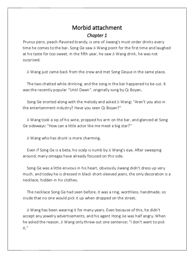 Morbid Attachment | PDF