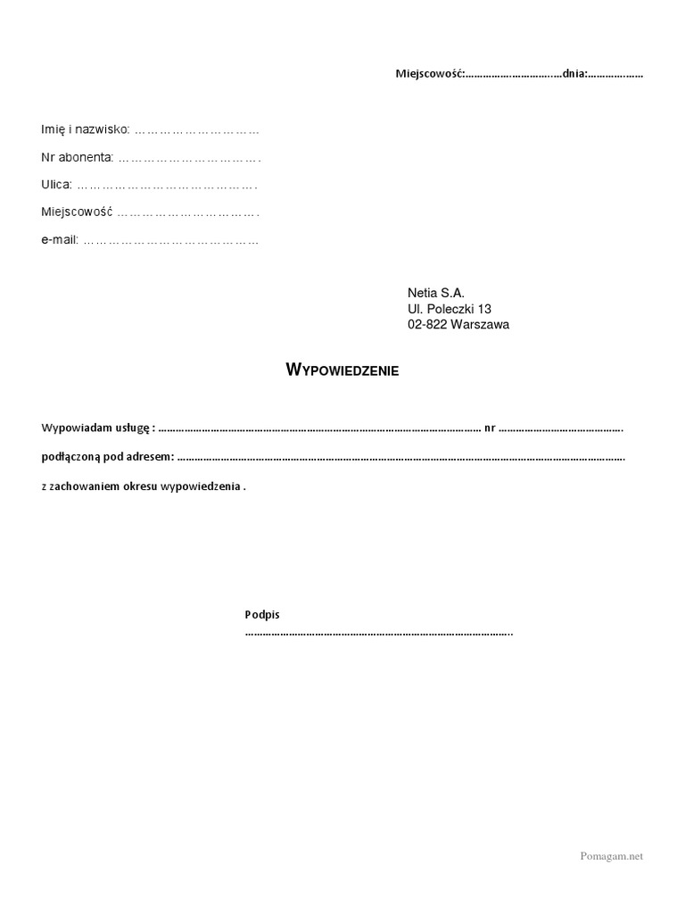 wypowiedzenie_netia_wzor | PDF