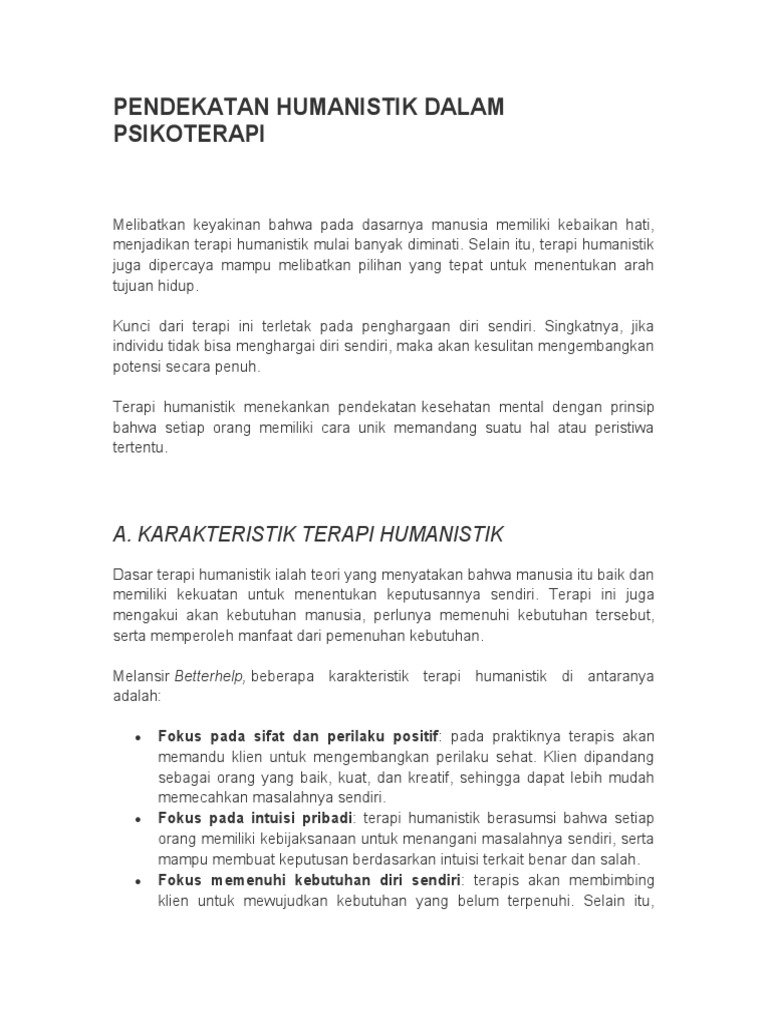 Psikologi Humanistic | PDF
