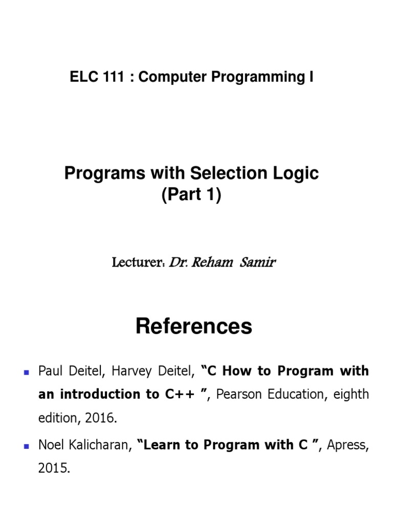 5 Programs With Selection Logic (Part 1) | Download Free PDF | Boolean ...