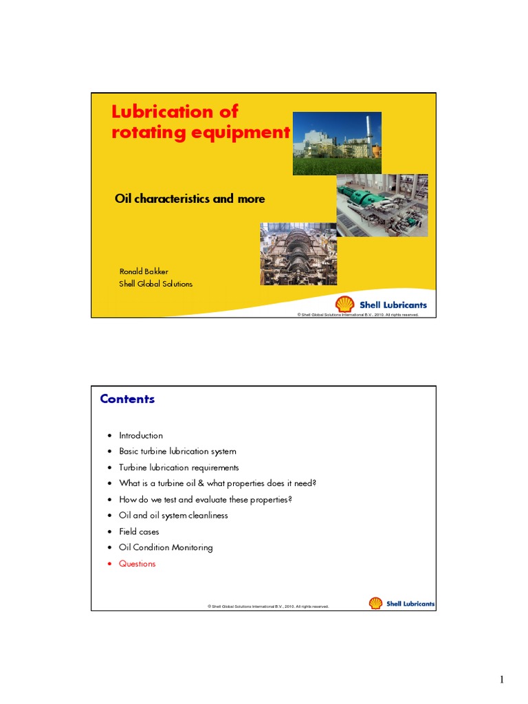 Lubrication of Rotating Equipment | PDF | Lubricant | Bearing (Mechanical)