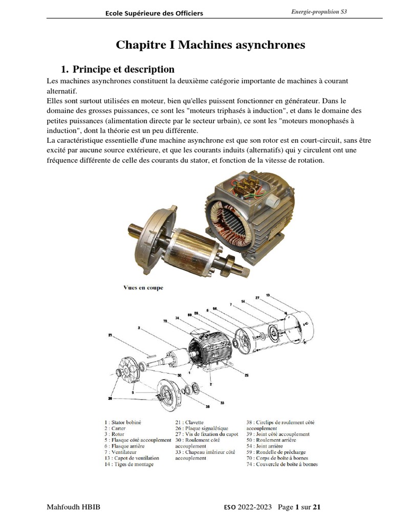 Machines Asynchrones: Concepts Clés | PDF | Générateur électrique ...