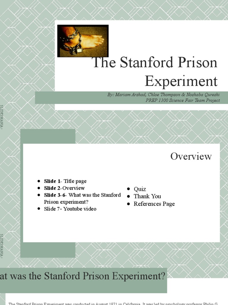 Prep 1300 - Stanford Prison Experiment Team Project | PDF | Psychology