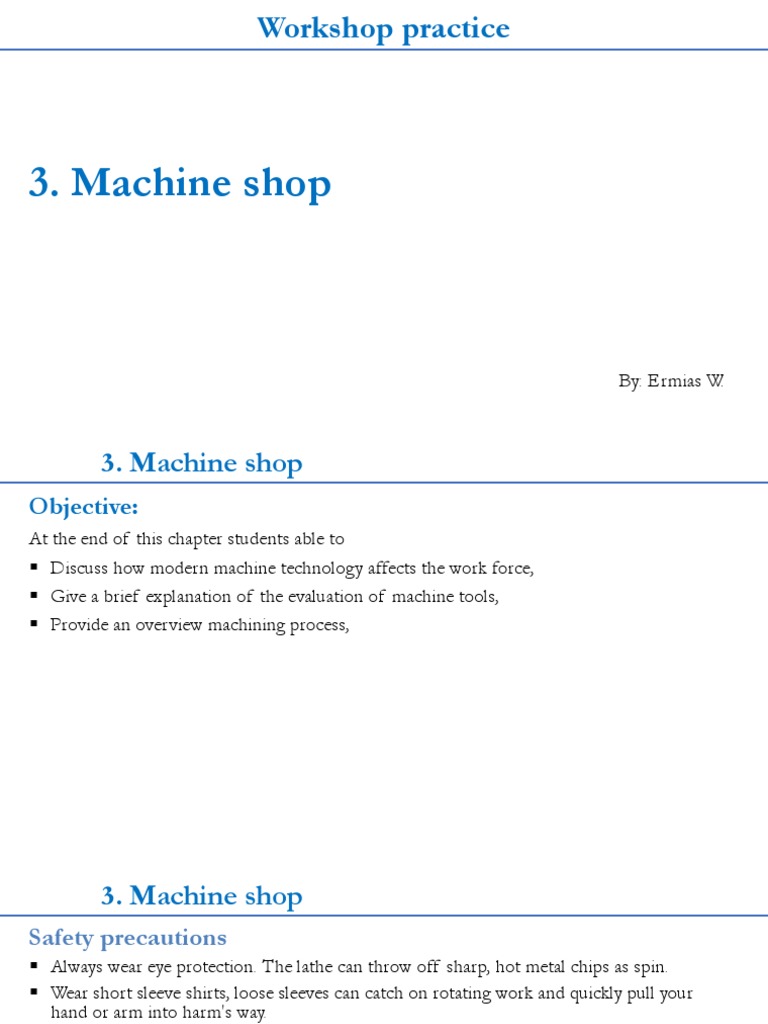 Machine Shop | PDF | Machining | Building Materials