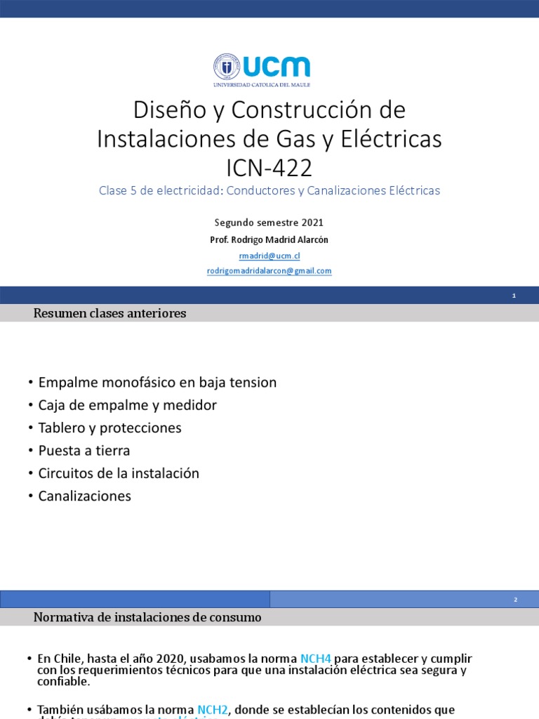 Conductores y Canalizaciones Eléctricas | PDF | Tubería (transporte de fluidos) | Electricidad