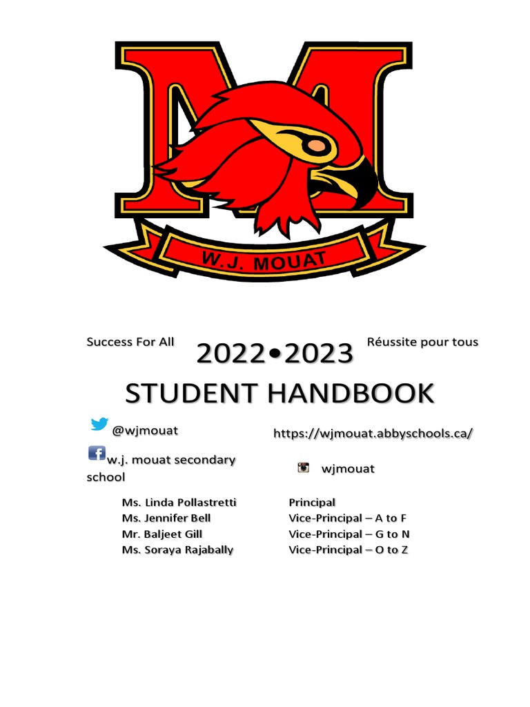 WJM Student Handbook 2022-2023 | PDF | Teachers | Schools