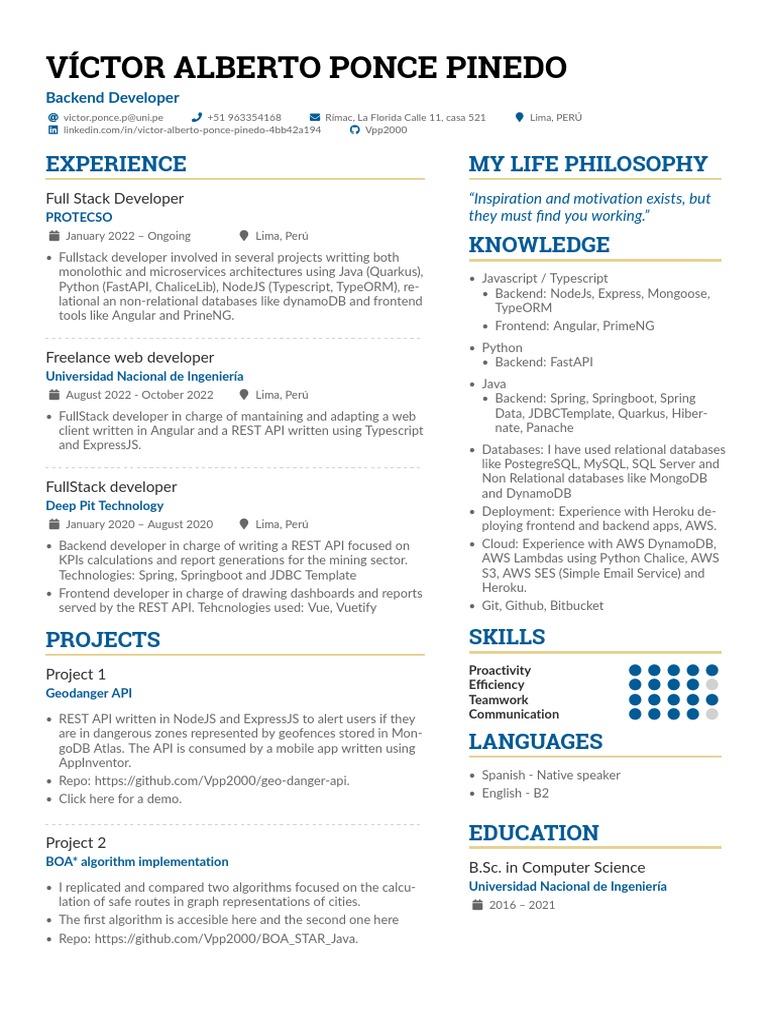 VPP CV Reformated Abbreviated | PDF | Databases | Computer Engineering