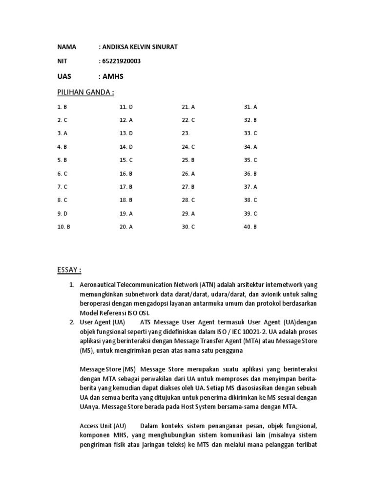 03 Uas Amhs Andika Sinurat | PDF