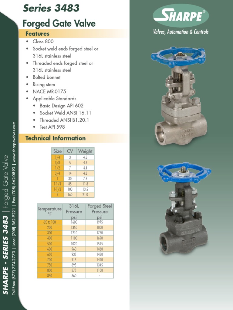 Sharpe Valves - Threaded | PDF | Valve | Building Materials
